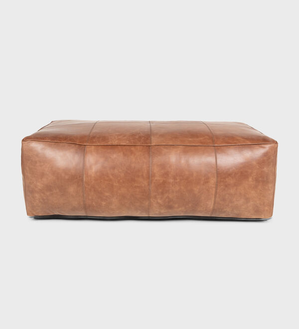rectangular Leather Pouf, Premium Handmade Moroccan Leather Pouf Ottom ...